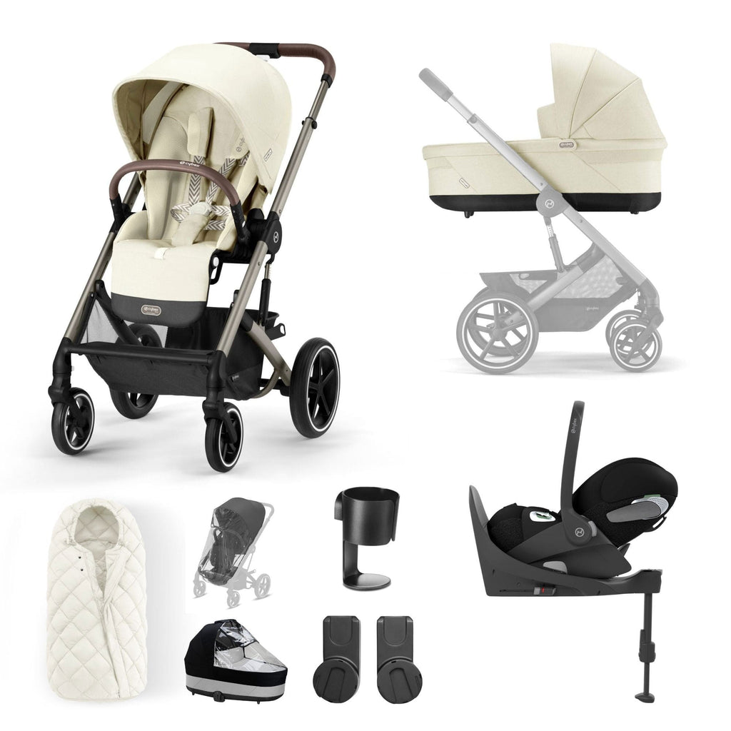 Cybex Balios S Lux Luxury Bundle in Taupe/Seashell Beige