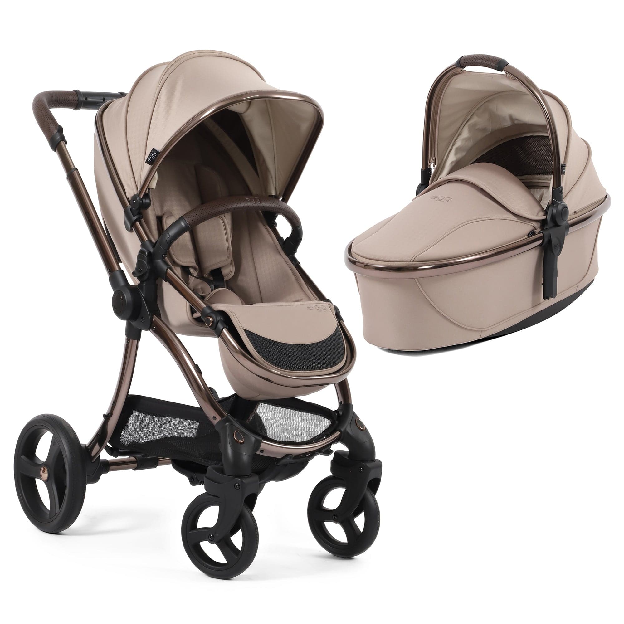 egg3 Pram Bundle Special Edition Houndstooth Almond