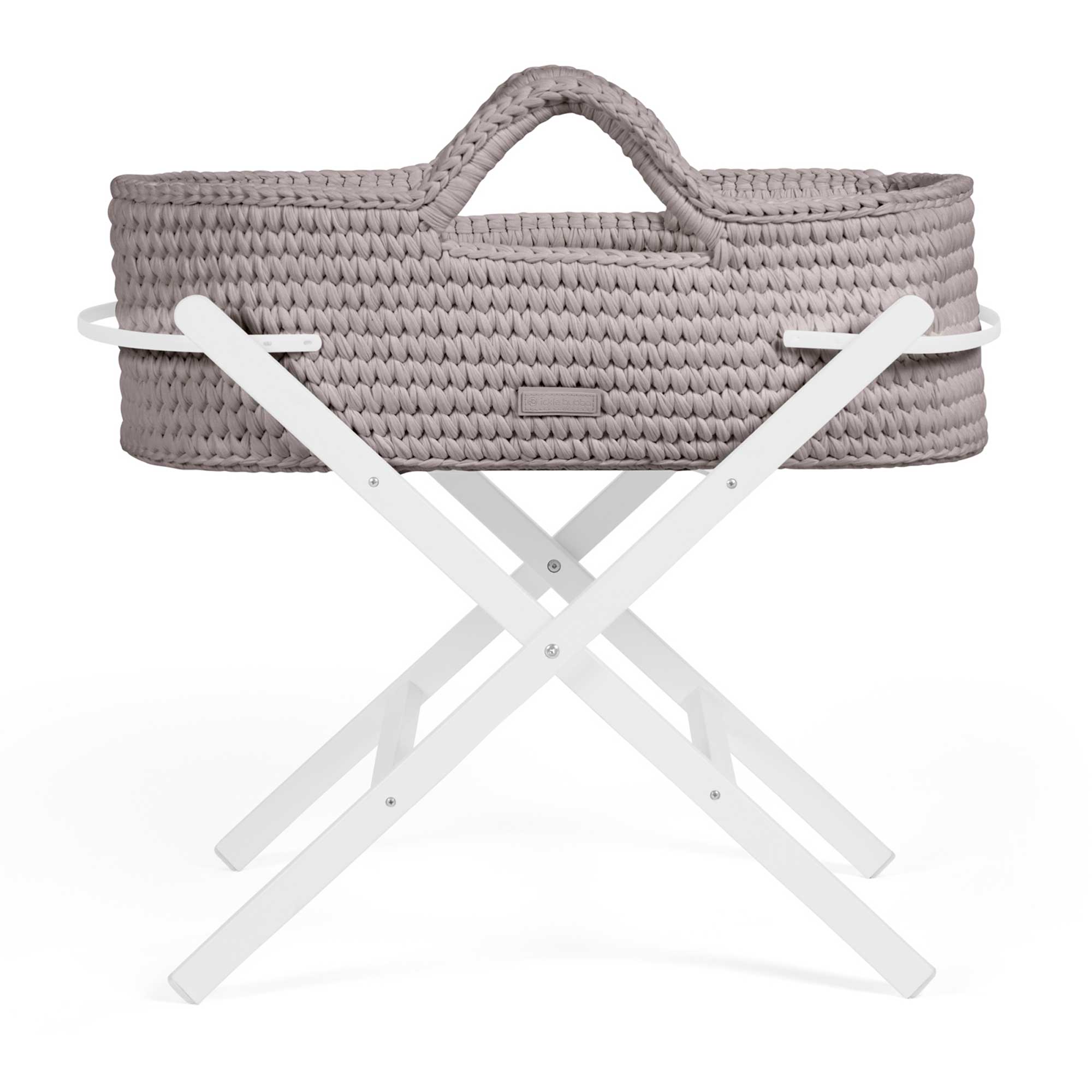 Ickle Bubba Nova Moses Basket & Stand in Tawny/White