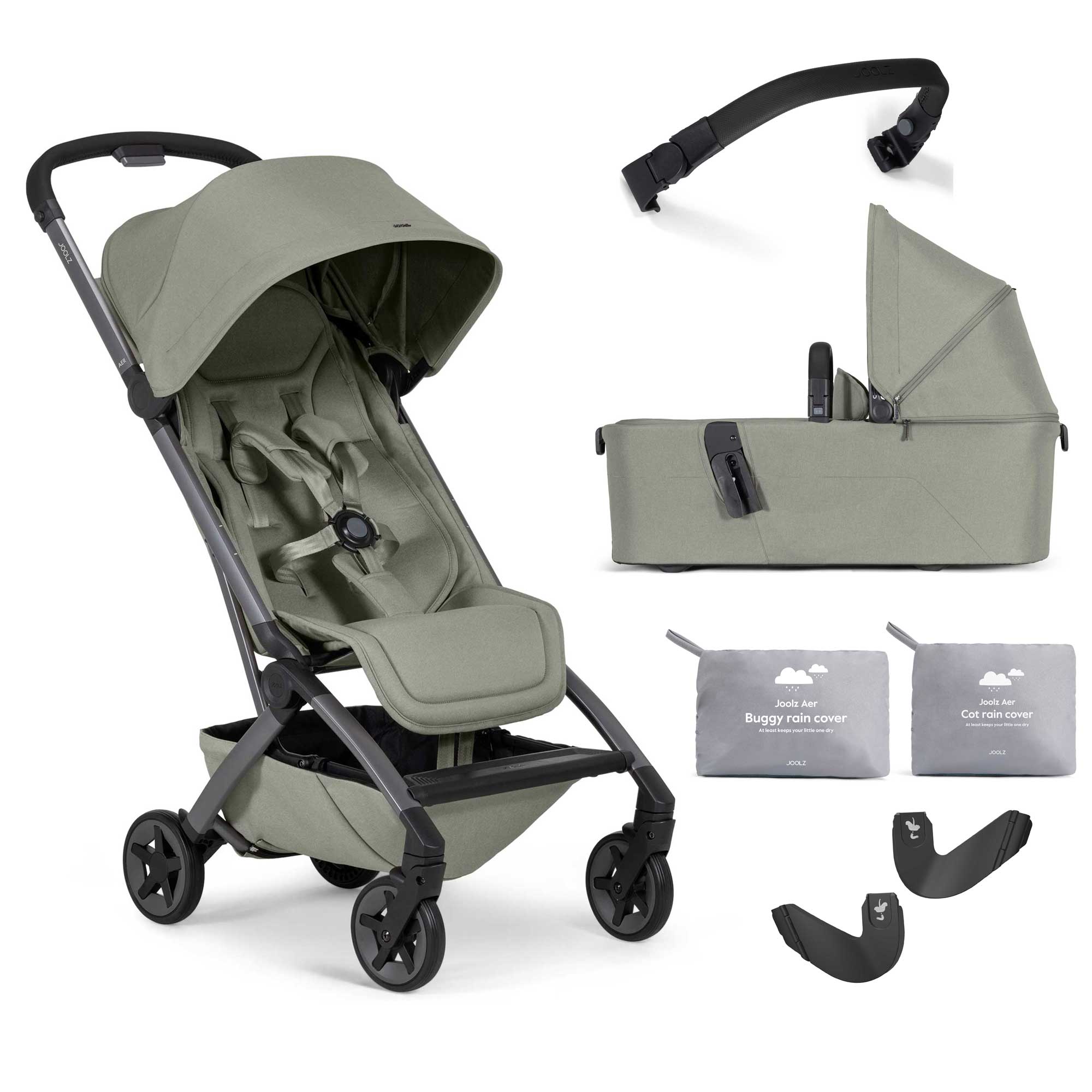 Joolz Aer2 Complete Pram Bundle in Sage Green
